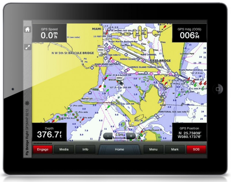 App Garmin Helm: Controlo total do plotter cartográfico através do iPad ...