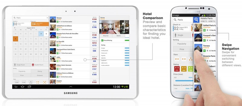 App trivago com novo design e novas funcionalidades