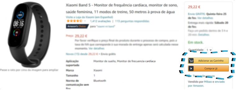 Como comprar na Amazon Espanha a partir de Portugal