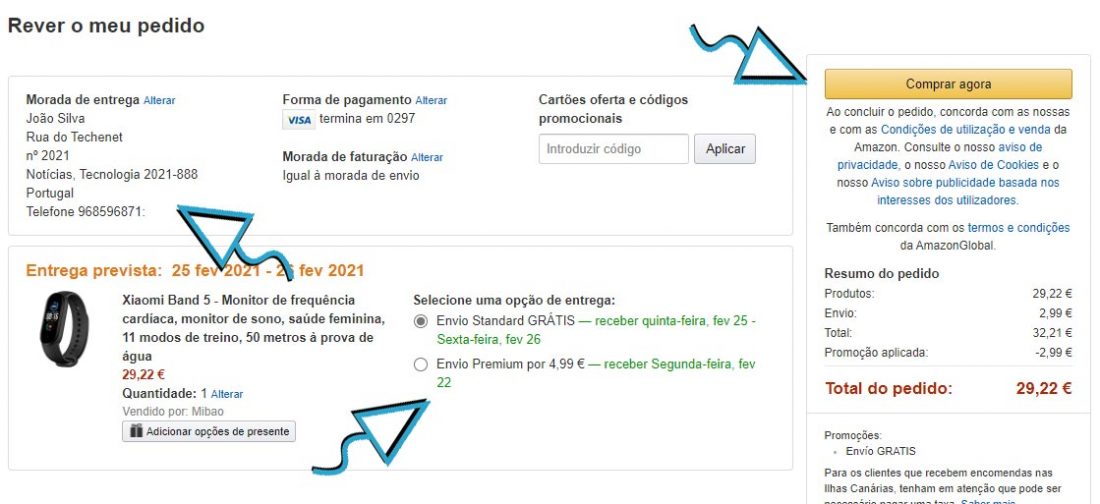 Como comprar na Amazon Espanha a partir de Portugal