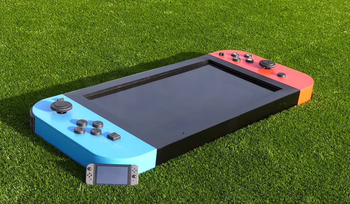 Esta Nintendo Switch gigante pesa quase 30 kg e é 100% funcional!