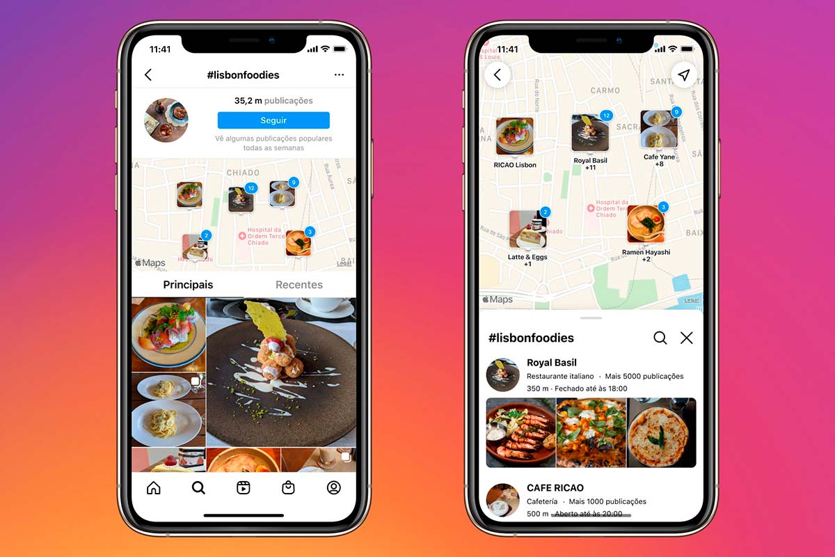 Pesquisa no Mapa: Instagram lança nova ferramenta em Portugal