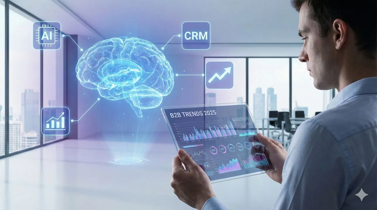 Tendências de marketing B2B em 2025: A IA assume o comando operacional